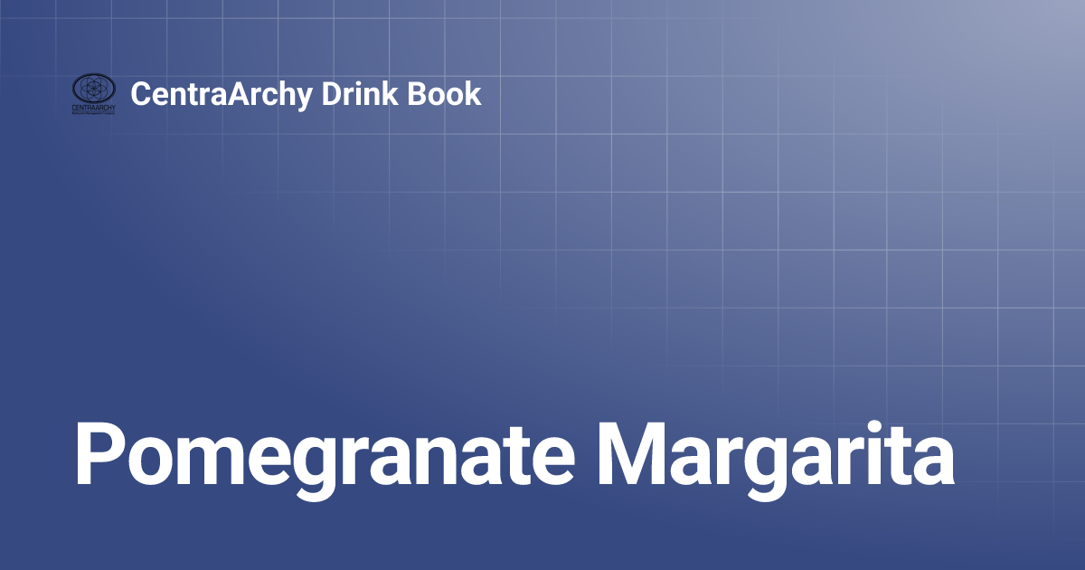 Verde Margarita | CentraArchy Drink Book
